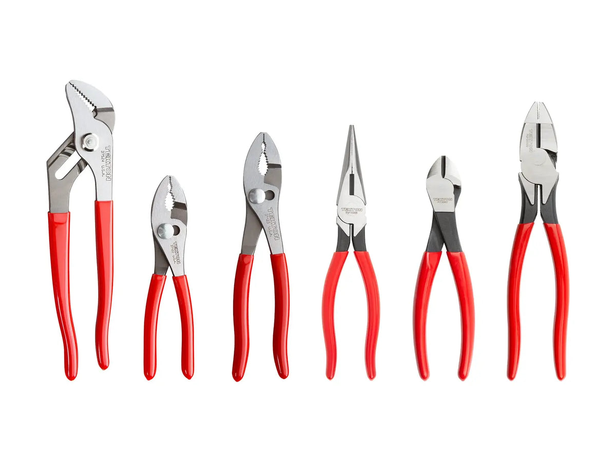 Tekton Pliers Set, 6-Piece (Groove Joint, Slip Joint, Long Nose, Diago ...