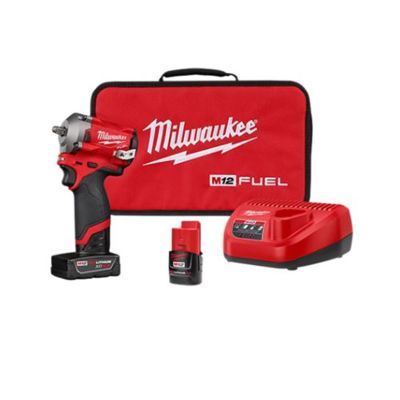 Milwaukee M12 FUEL 3/8" STUB IMP WRENCH (2) BATT KIT – DCMX TOOLS
